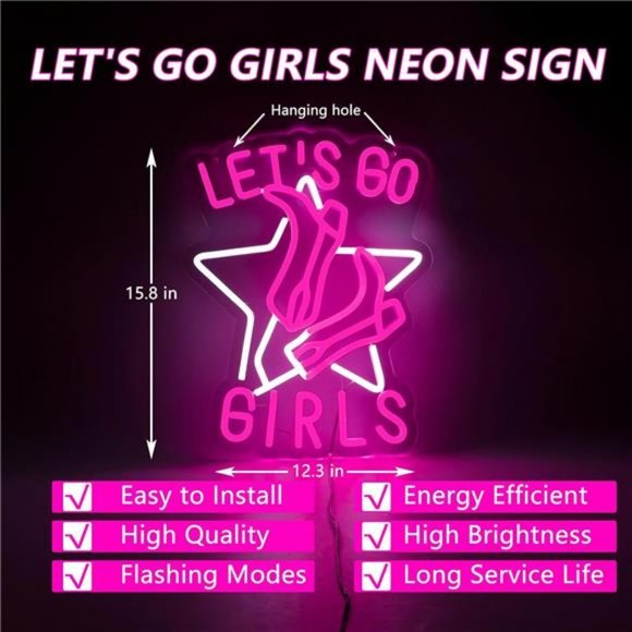 Urban Outfitters | Wall Decor | Vivid Neon Led Lets Go Girl Cowgirl ...